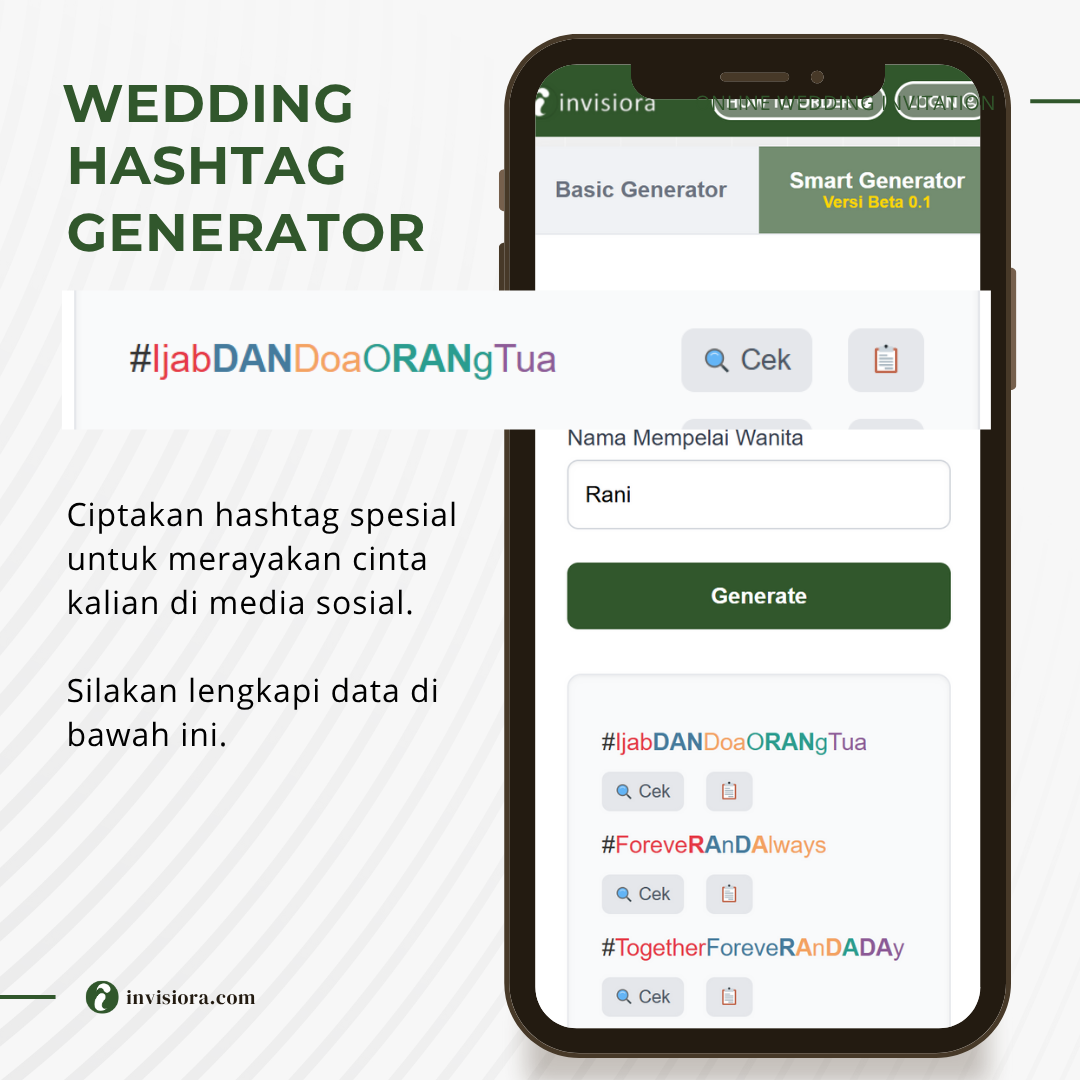 Wedding Hashtag Generator – Buat Hashtag Pernikahan Unik & Berkesan ...